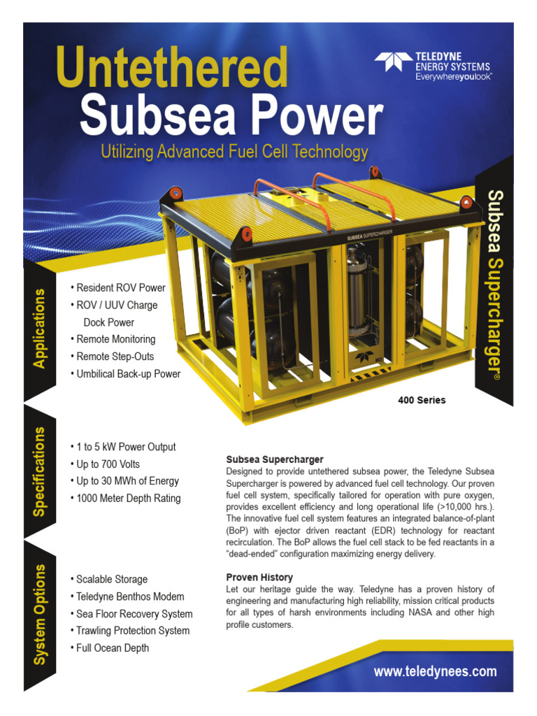 Subsea Supercharger® (SSC) 潜艇燃料电池 | PDF | Fuel Cell | Engineering