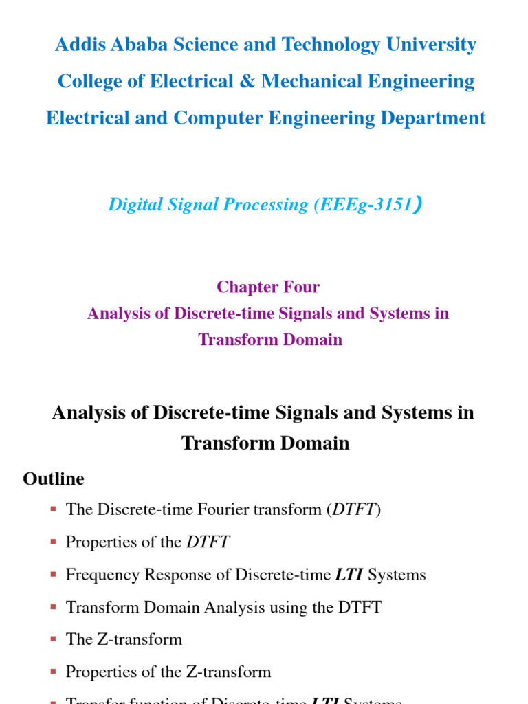 04-Transform Domain Analysis | Download Free PDF | Algorithms | Fourier Analysis