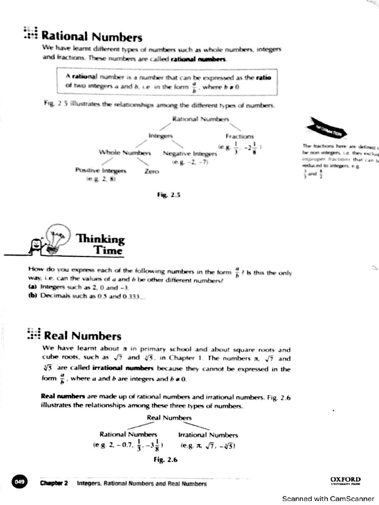 Rational and Irrational Numbers Grade 7 | PDF