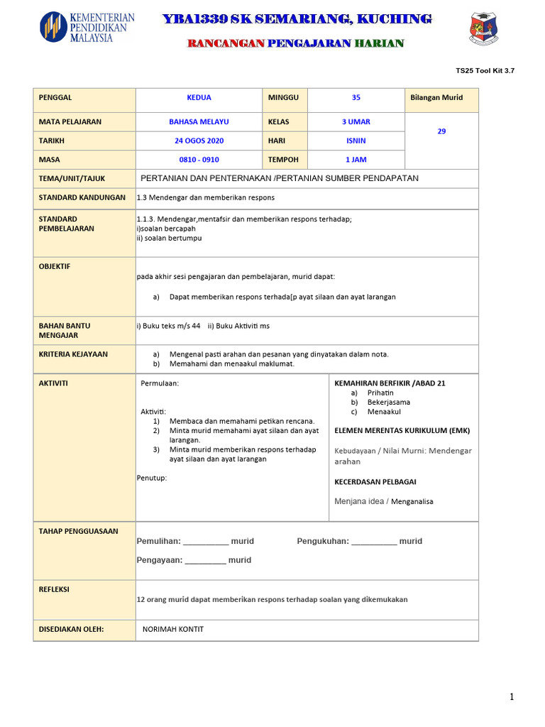 BM e-RPH Penggal 2 BDR TS25 M36 TAHUN 3 - Copy | PDF