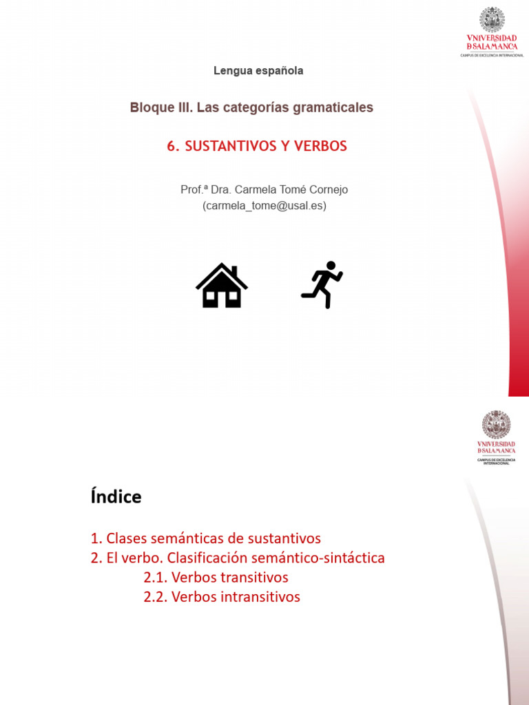 Tema 6. Sustantivos y Verbos | PDF | Verbo | Sustantivo