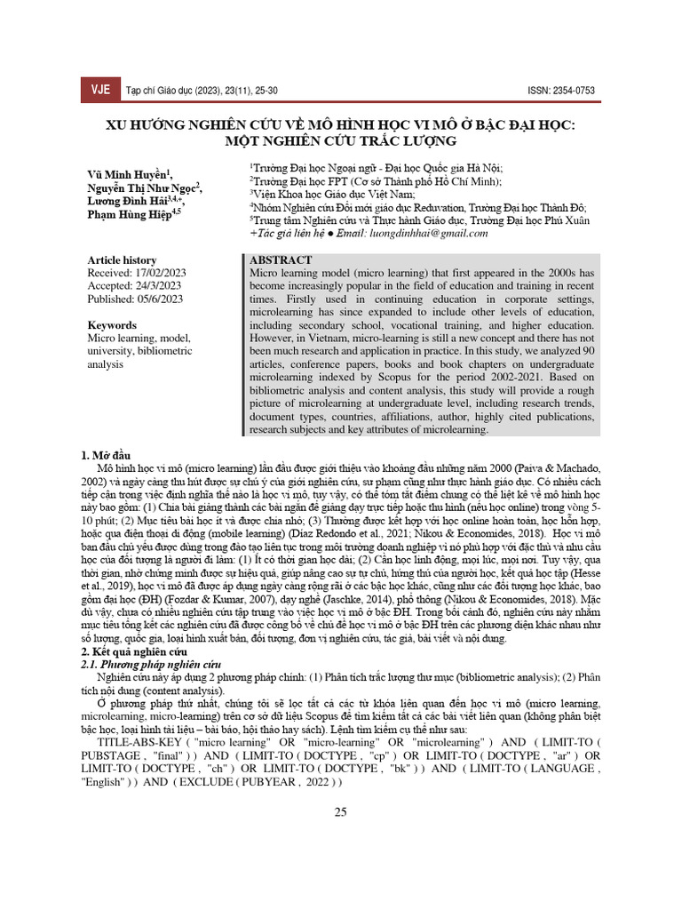 2023 - TCGD 23 (11), 25-30 - Microlearning | PDF