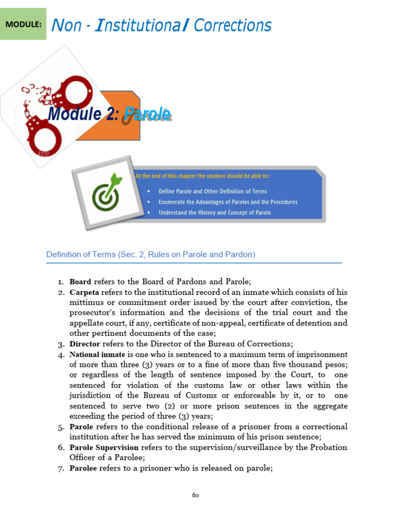 Module-2-parole | PDF | Parole | Probation