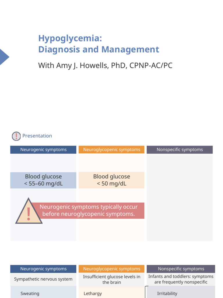 Slides Pediatric Nursing Hypoglycemia Diagnosis Management | PDF ...