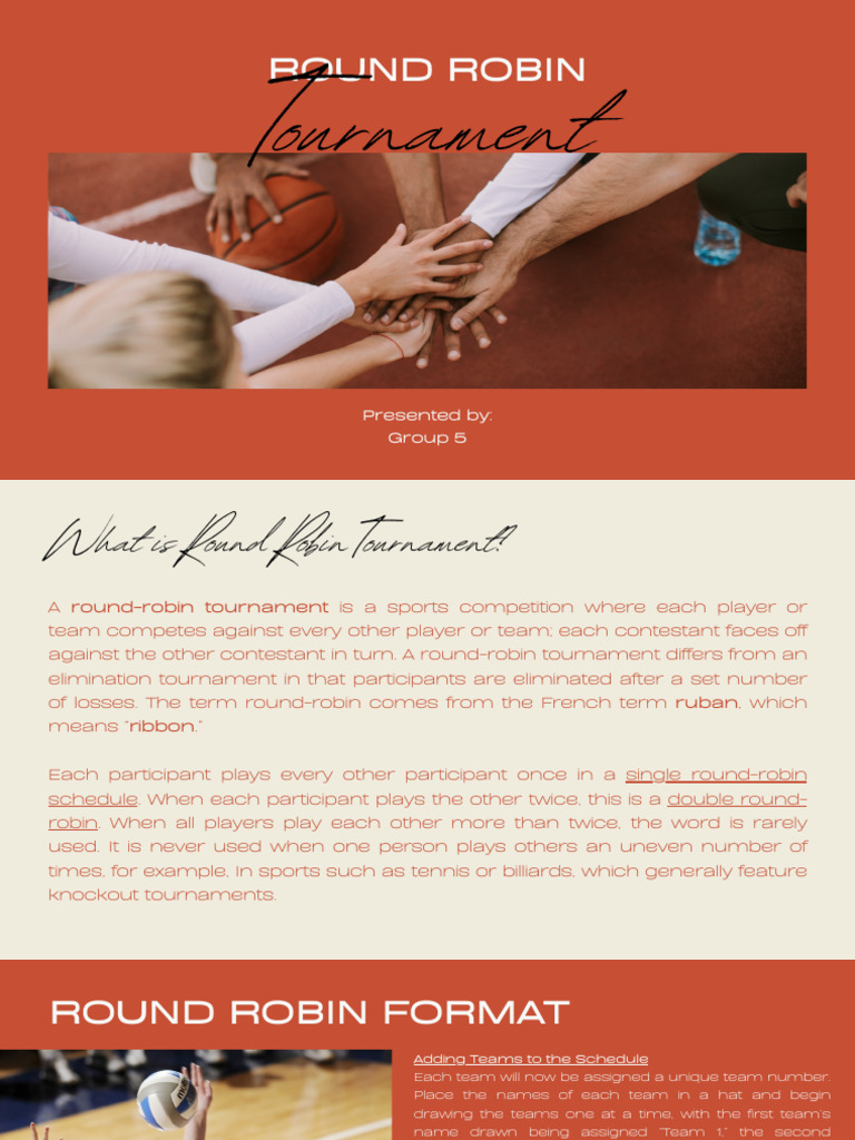 Round Robin | PDF | Tournament | Gaming