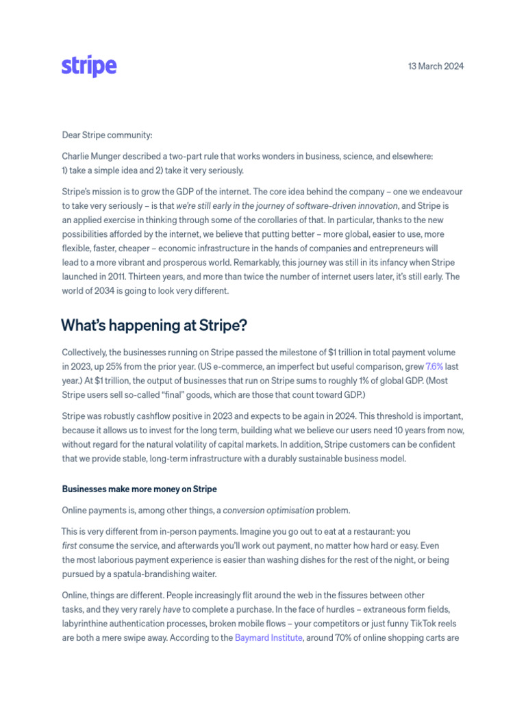 Stripe 2023 Annual Letter EnGB | PDF | Pricing | Photovoltaics