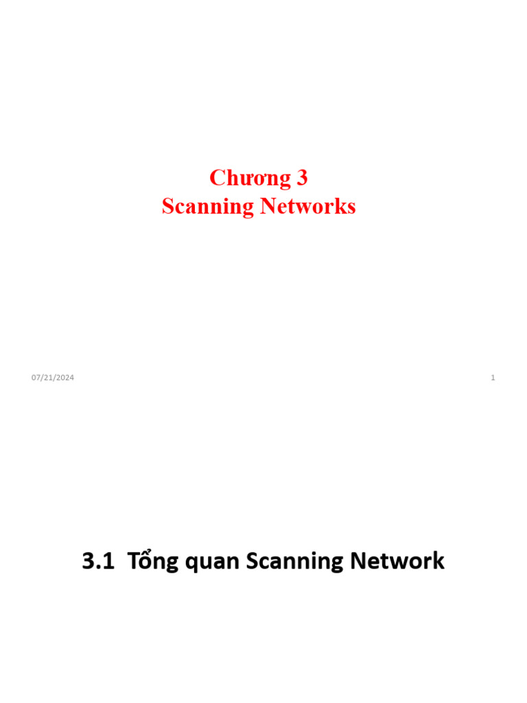 3.1 Giới Thiệu Scanning Network 2019 | PDF