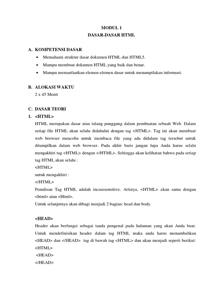 DASAR_DASAR_HTML | PDF