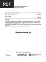 Primary Checkpoint Timetable 2025 | PDF