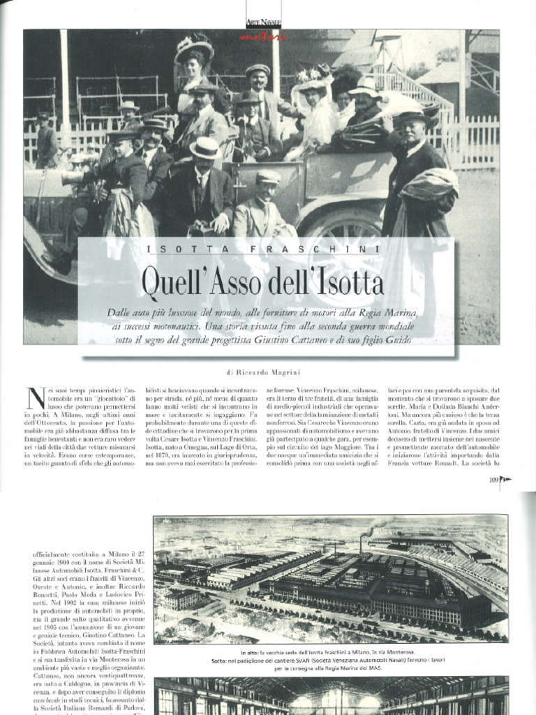 Isotta Fraschini - Impiego Motori Marini | PDF