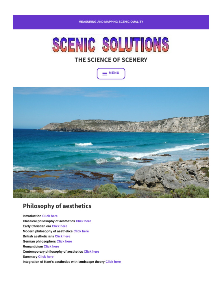 Philosophy of Aesthetics - The Science of Scenery | PDF | Aesthetics | Beauty