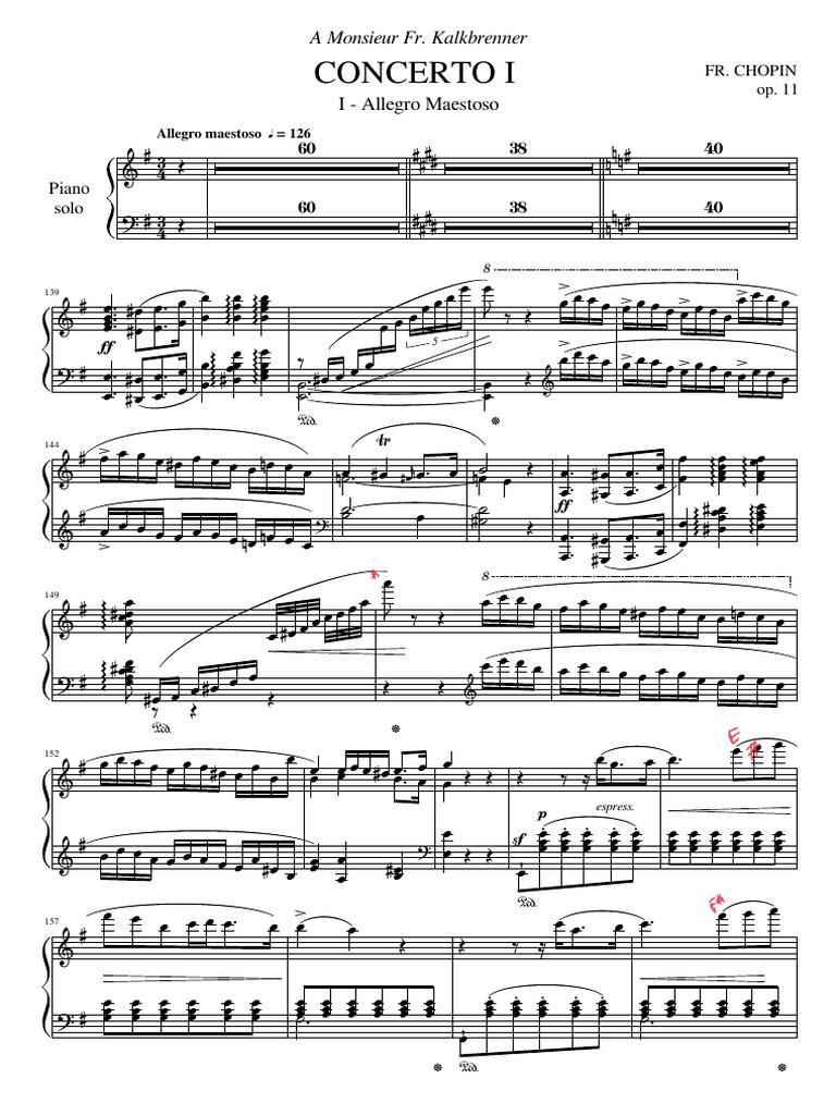 Chopin Piano Concerto No 1 | PDF | Compositions For Orchestra | Musical ...