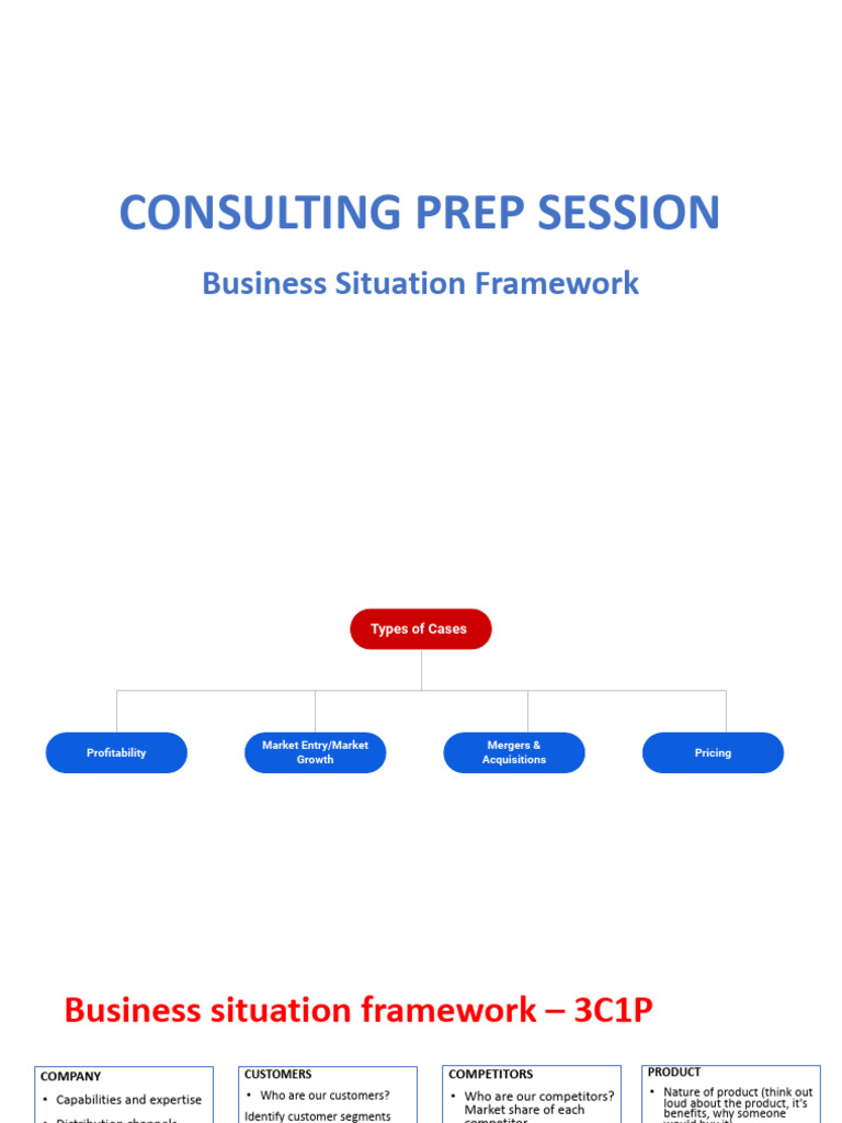 Business Situation Framework Session | PDF | Mergers And Acquisitions ...