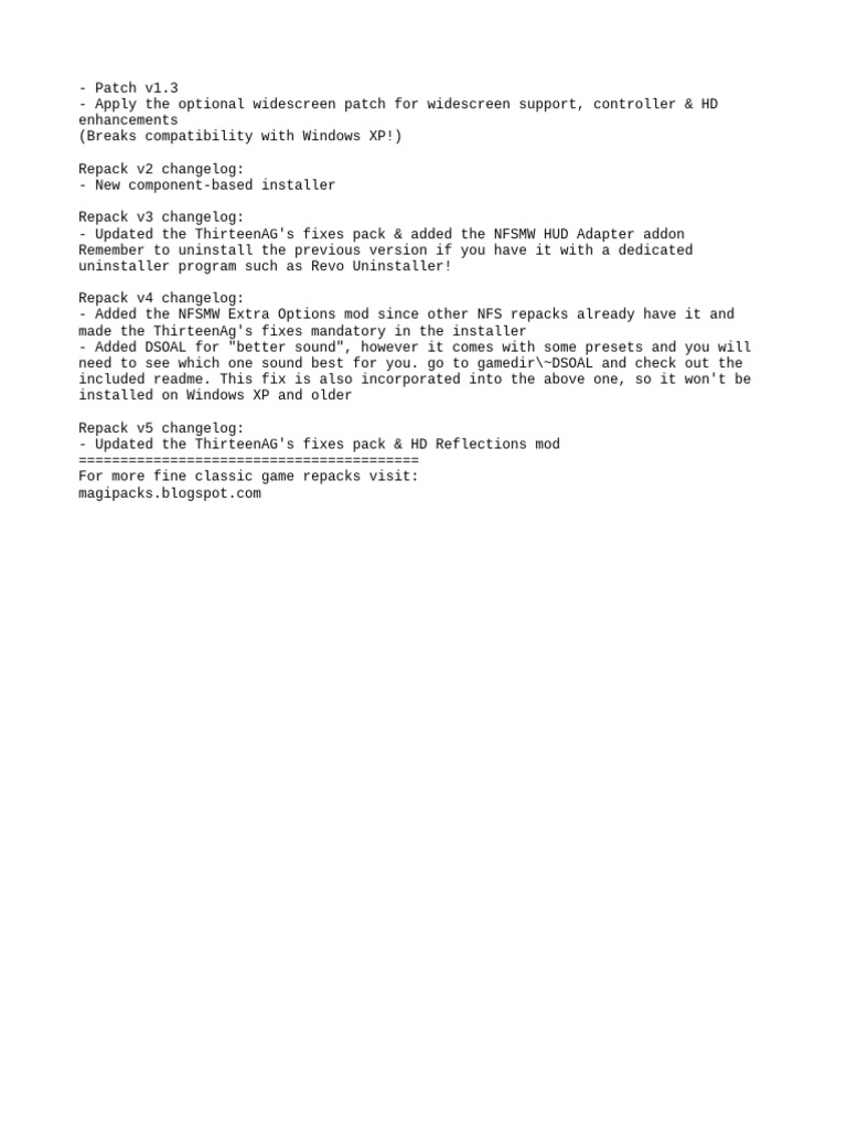 Repack Notes | PDF