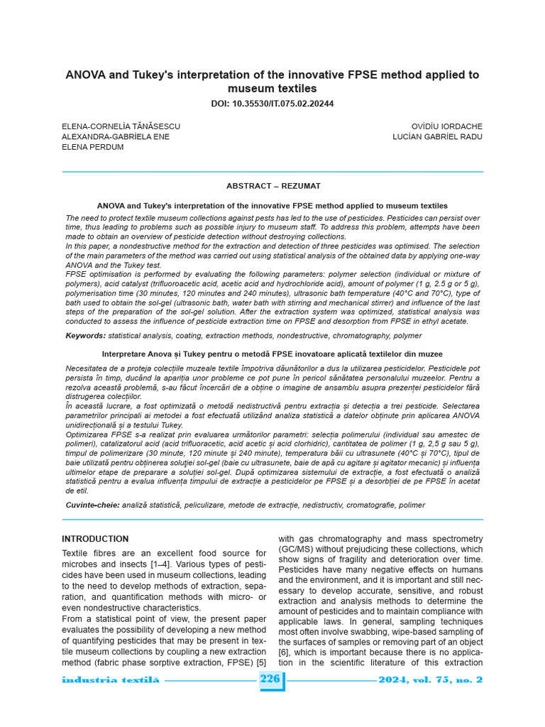 8.6. Industria Textila - 2024 | PDF | Materials | Chemical Substances