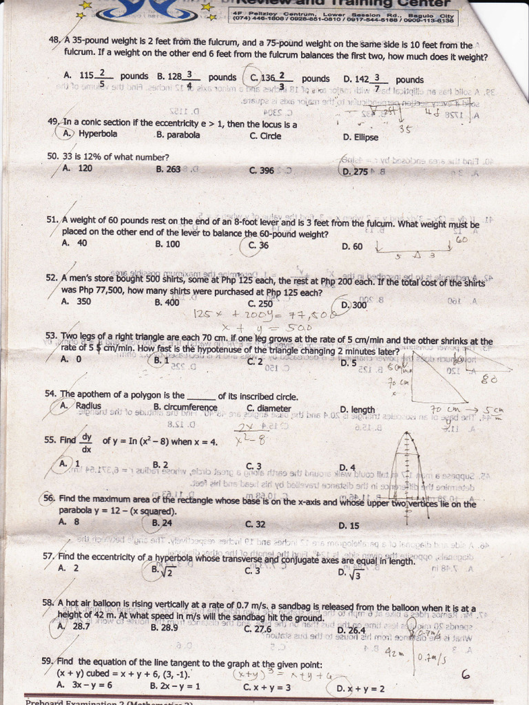 Math Problems and Solutions | PDF | Differential Geometry | Algebraic ...