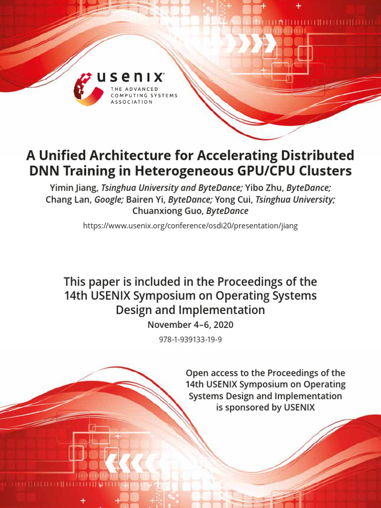A Unified Architecture For Accelerating Distributed | PDF | Graphics Processing Unit | Deep Learning