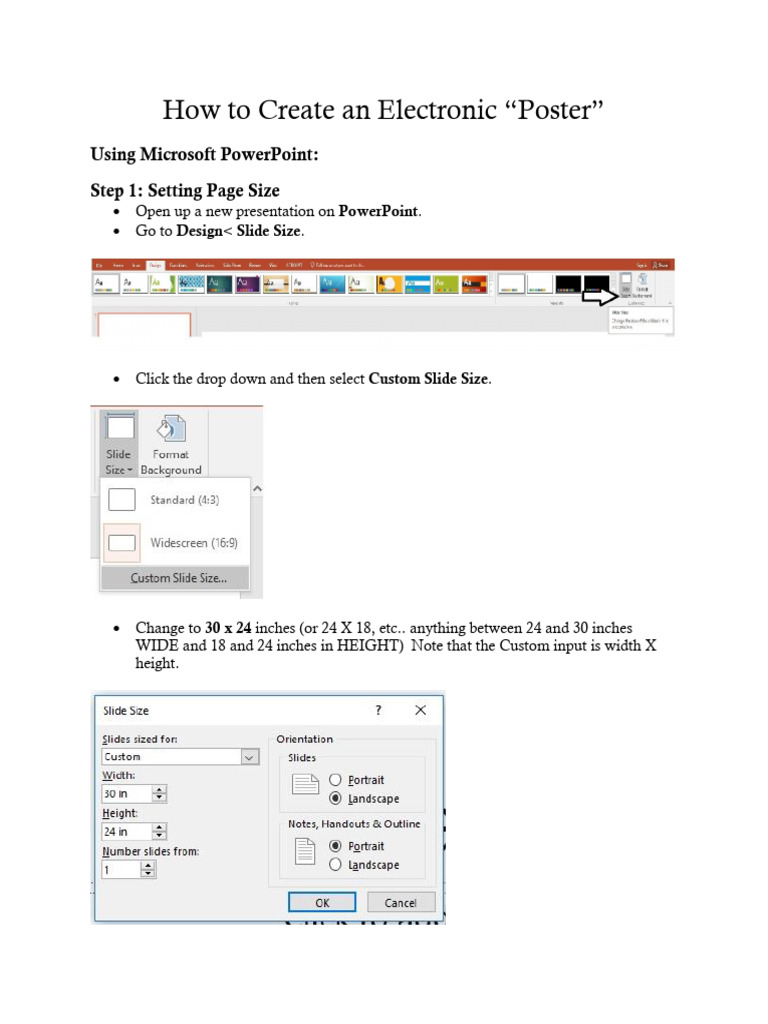 Elec Poster Instructions | PDF | Microsoft Power Point | Application ...