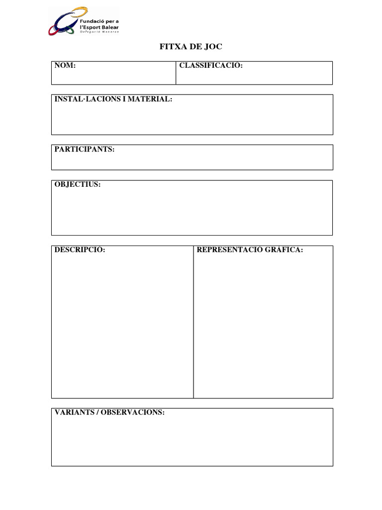 Model FITXA DE JOC en Blanc | PDF
