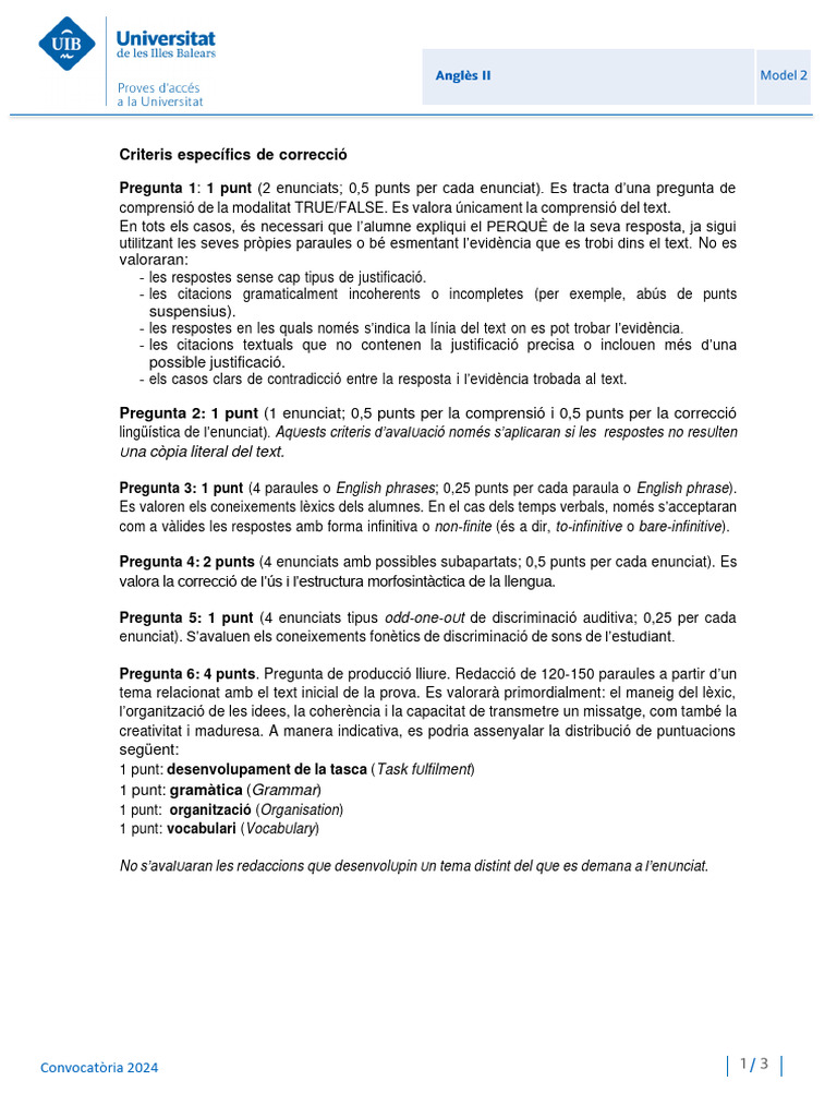 Criteris Angles Juny 2024 | PDF