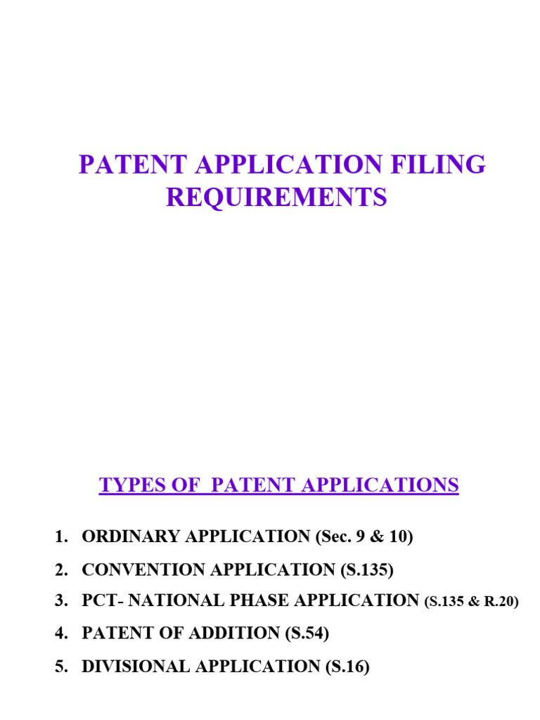 Unit V Patent Filing Procedures | PDF | Patent | Glossary Of Patent Law ...