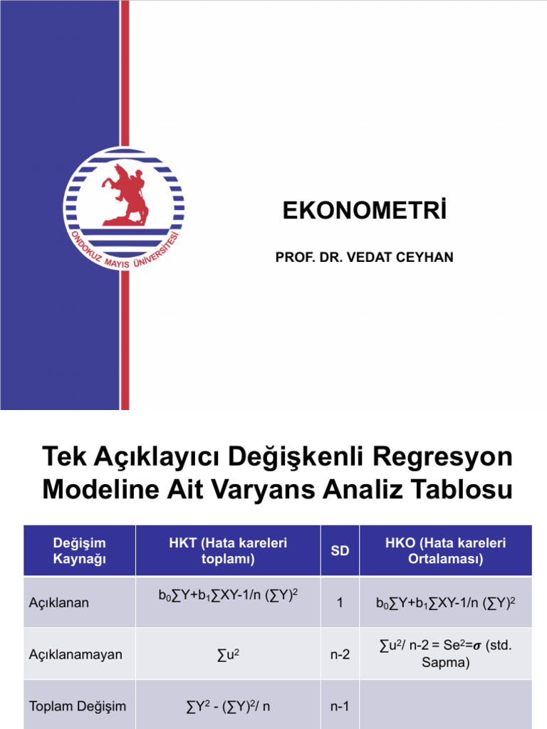 Ekonometri 4. Hafta | PDF