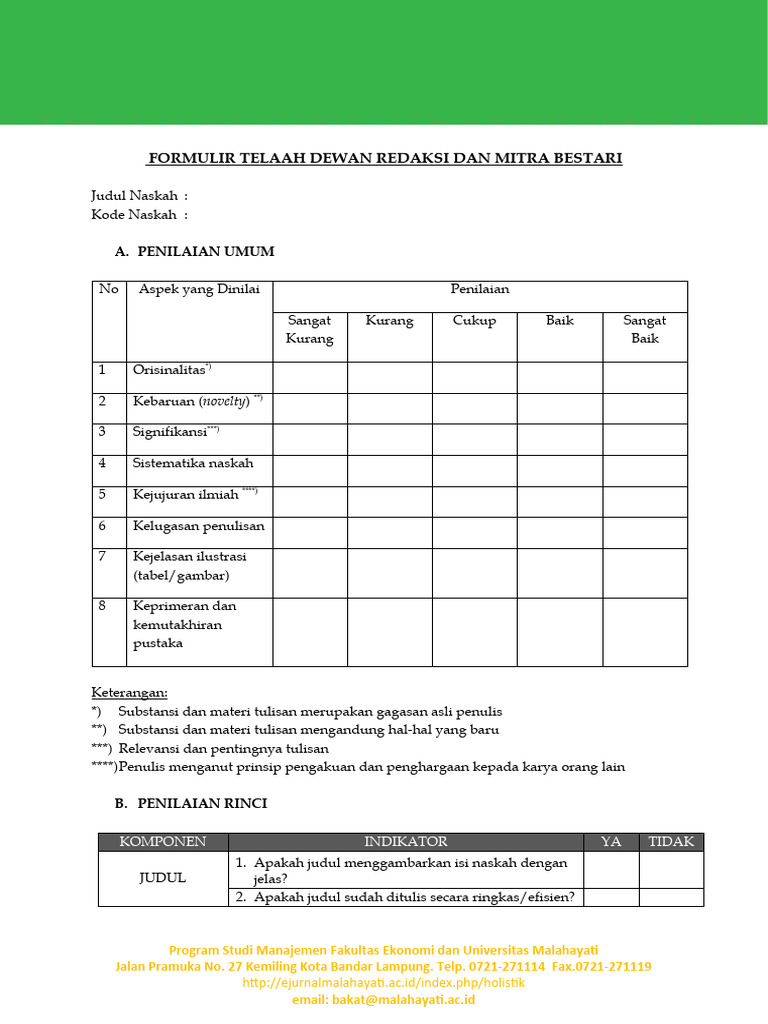 Formulir evaluasi-JBM(Reviewer) | PDF