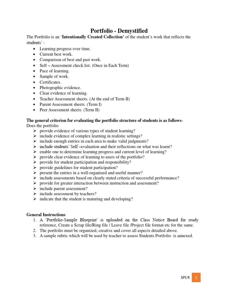 Portfolio - Demystified - 1 | PDF | Cognition | Learning
