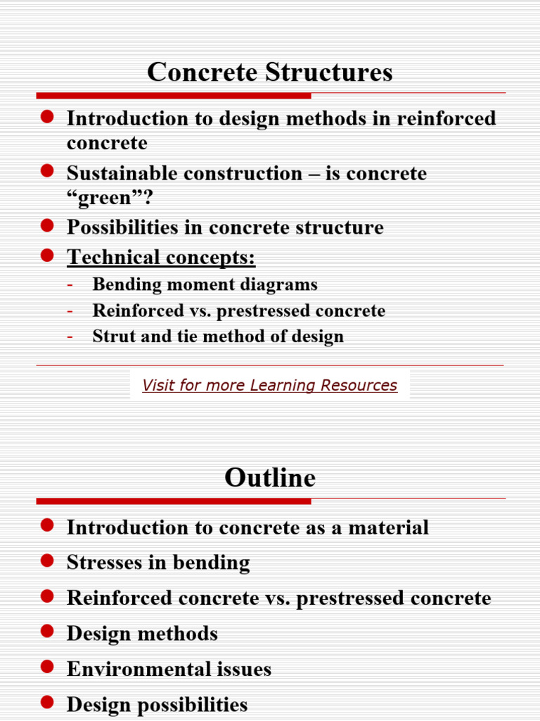 Design of RCC Structure (CE6G) - Properties of Reinforced Concrete ...