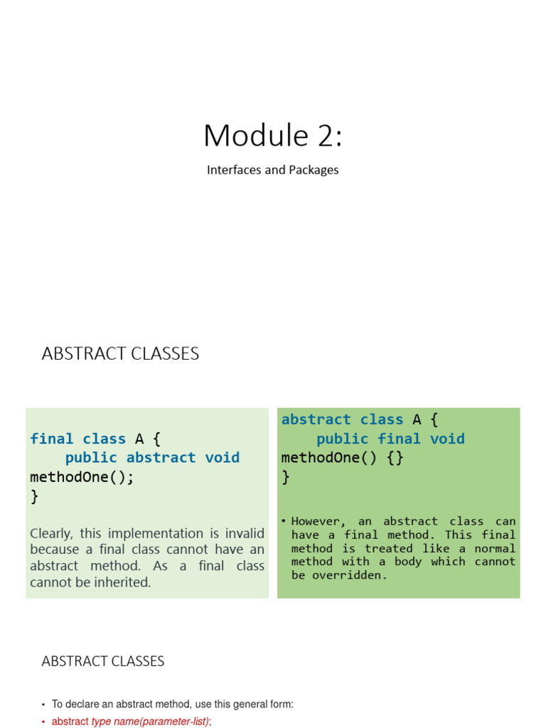 Module 2 (Interfaces and Packages) | PDF | Class (Computer Programming ... Module 2 (Interfaces and Packages) | PDF | Class (Computer Programming ...