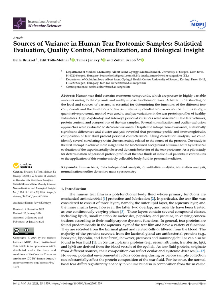 Sources_of_Variance_in_Human_Tear_Proteomic_Sample | PDF | Proteomics ...