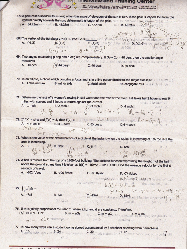 IMG - 0043 (DF REE Reviewer 017) | PDF | Analytic Geometry | Elementary ...
