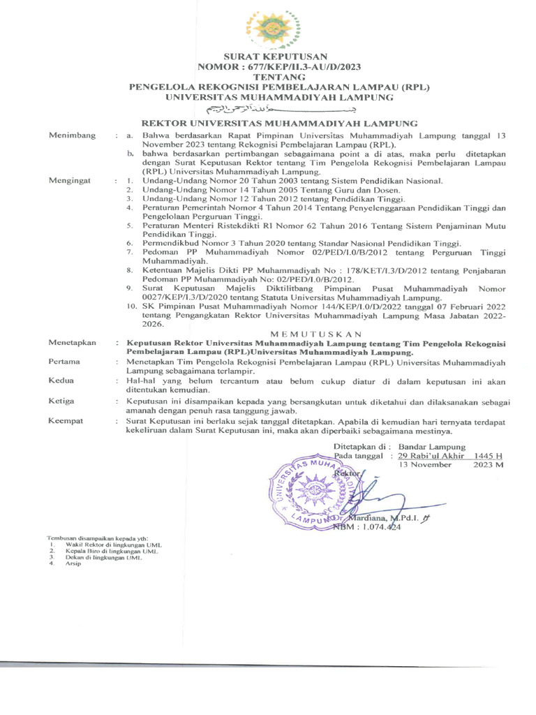 SK Pengelola RPL | PDF