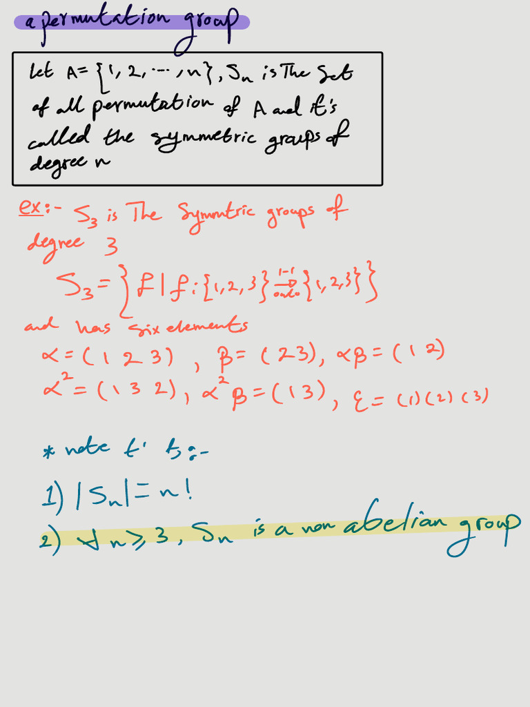 Permutation Groups | PDF