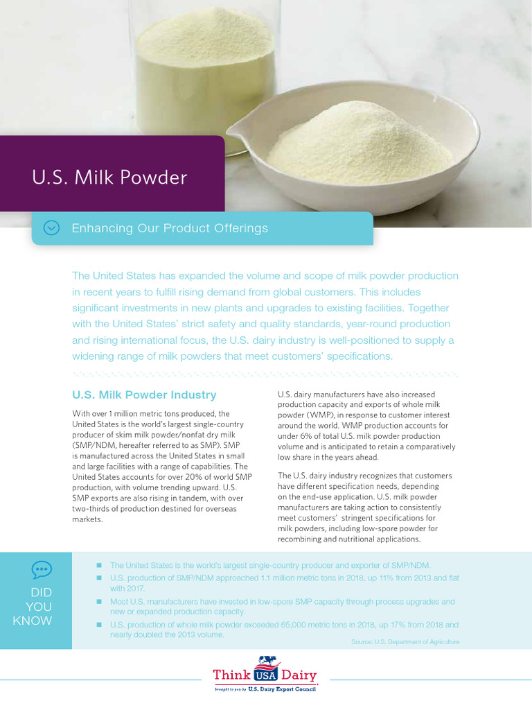 En 2019 US Milk Powder | PDF | Milk | Powdered Milk