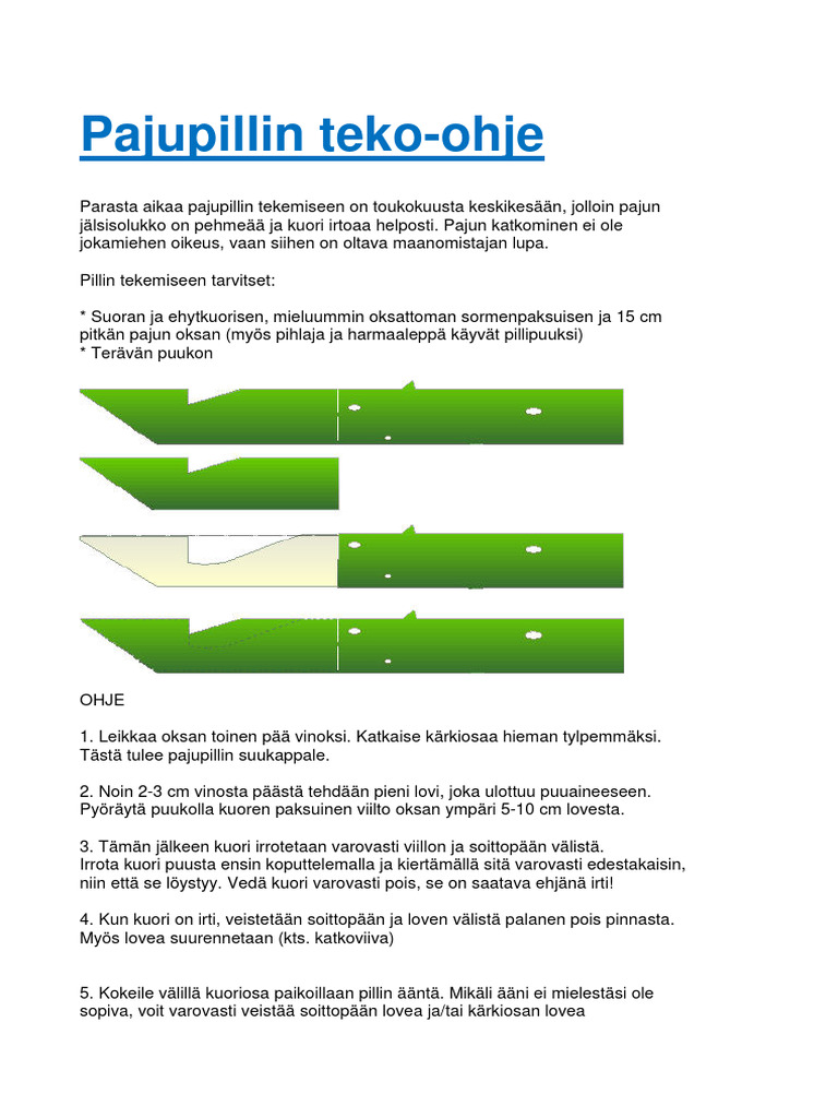 Pajupillin Valmistus | PDF