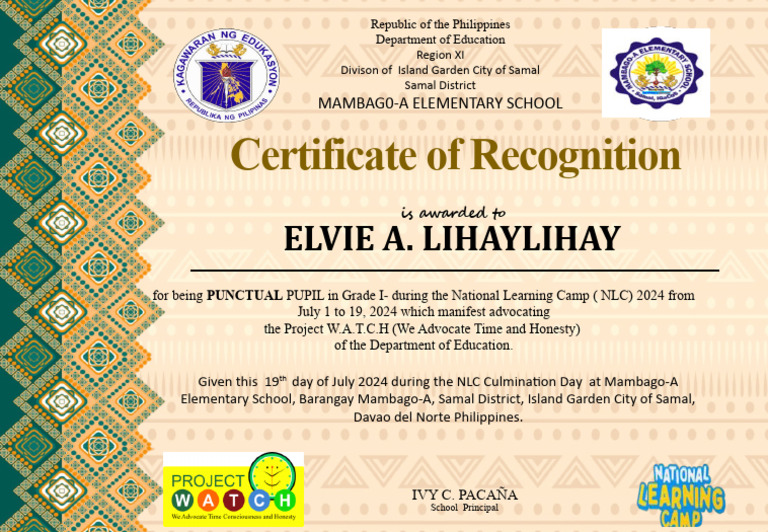 Punctuality Award at NLC 2024 | PDF