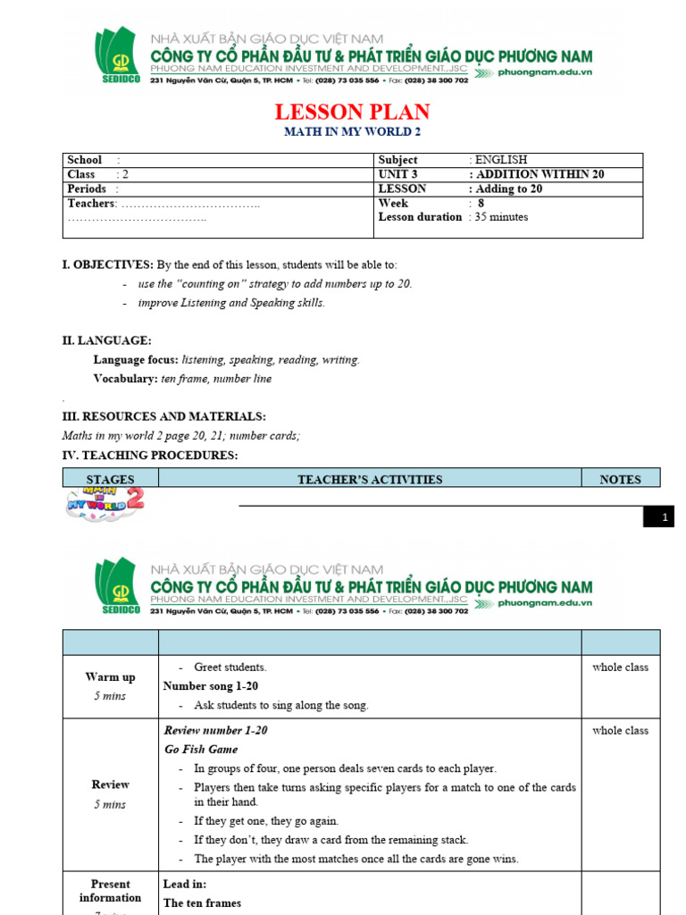 Math in My World 2 - Unit 3 | PDF | Lesson Plan | Mathematics