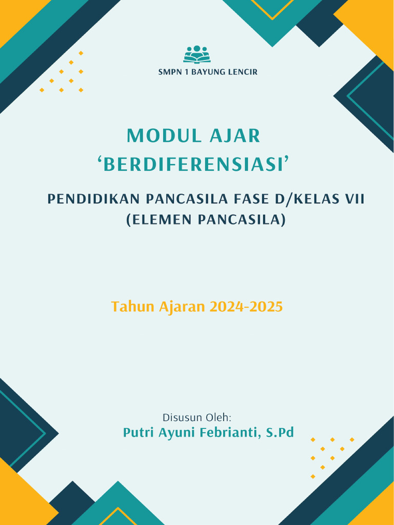 Hijau Kuning Modern Profesional Cover Modul Pembelajaran Dokumen A4 | PDF