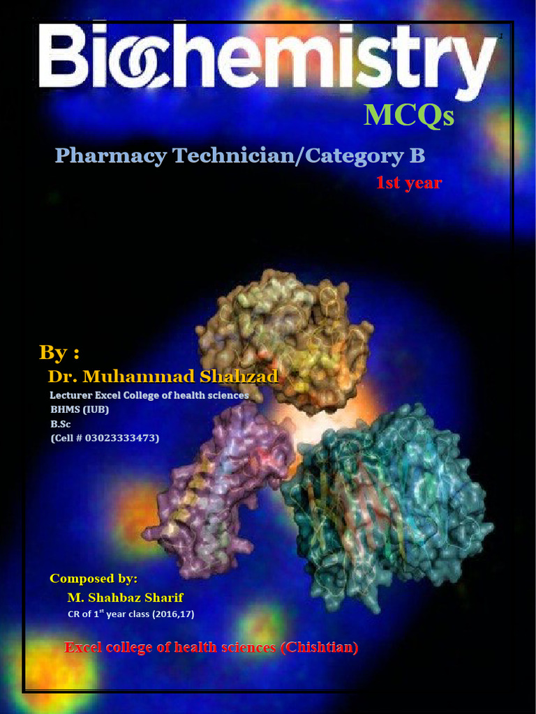 Biochemistry Mcqs (W) Solved 1 1 1 | PDF | Carbohydrates | Osmosis
