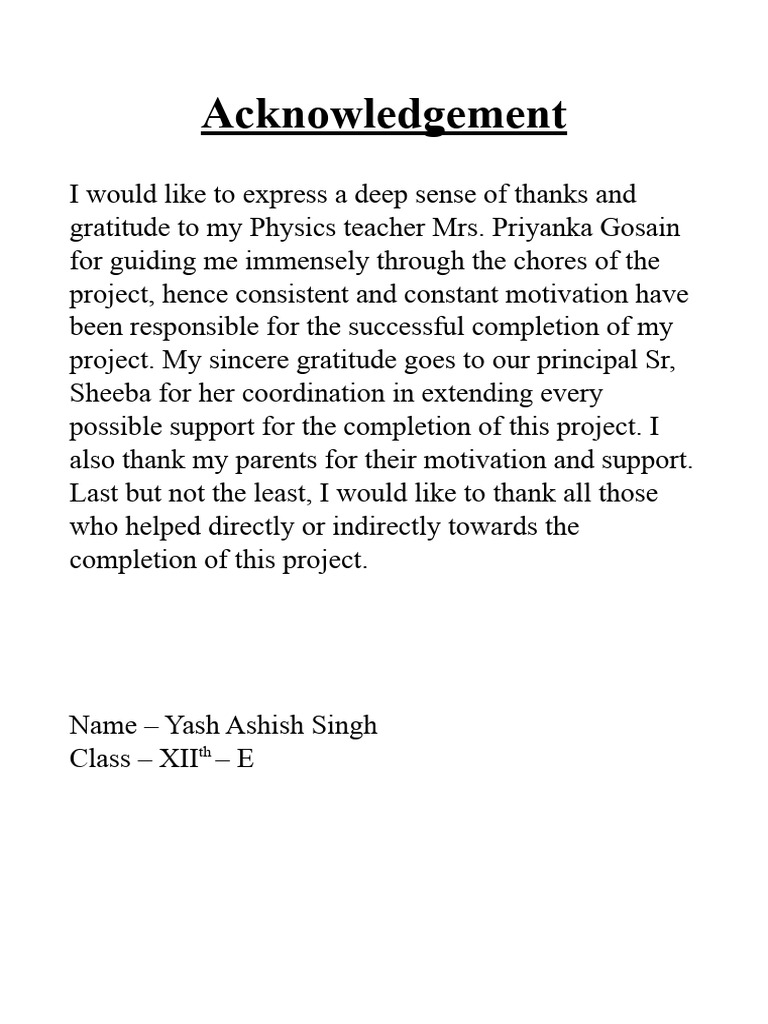 Acknowledgement | PDF | Rectifier | Direct Current