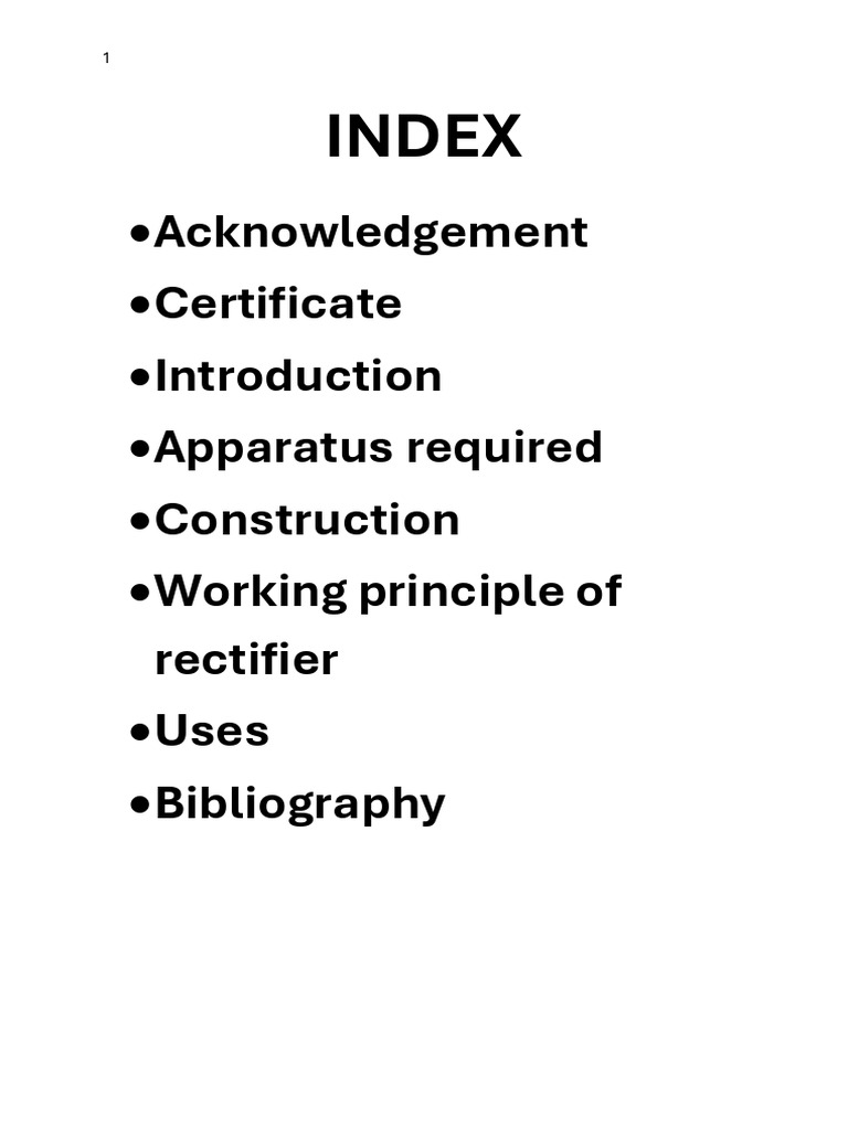 Physics Investigatory Project File (Rectifer) - 240711 - 211636 | PDF ...