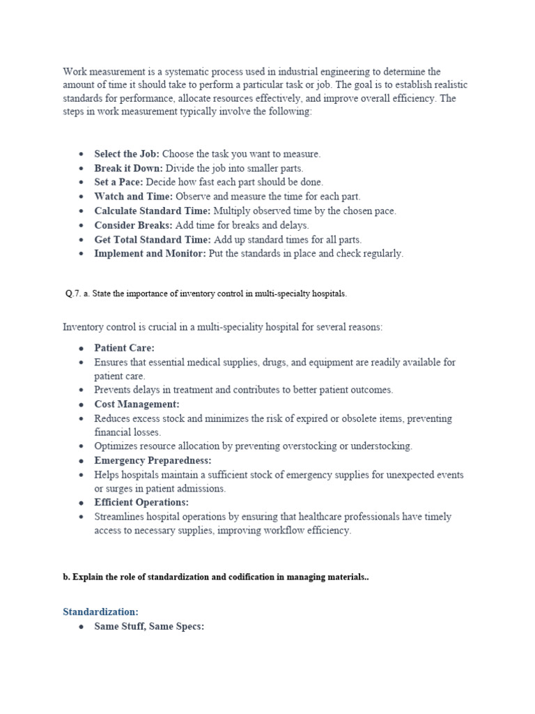 Understanding Work Measurement Techniques | PDF | Logistics | Warehouse