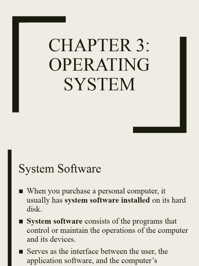 Chapter 3 - Operating Systems | PDF | Operating System | Mac Os