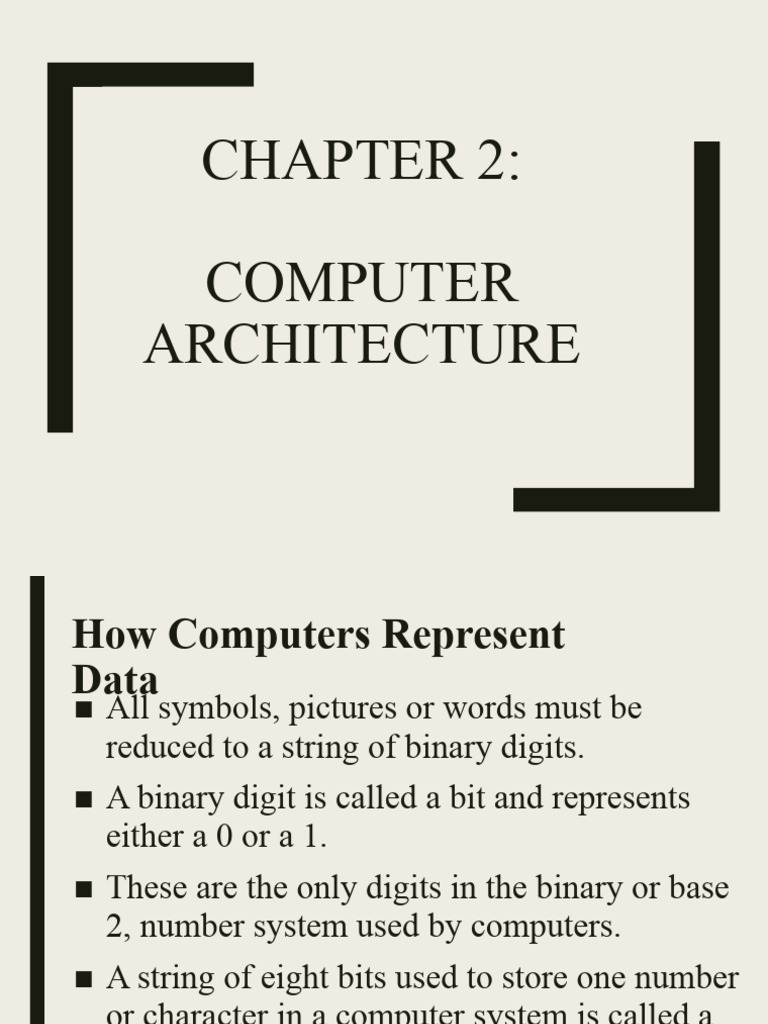 Chapter 2 - Computer Architecture | PDF | Central Processing Unit | Computer Data Storage