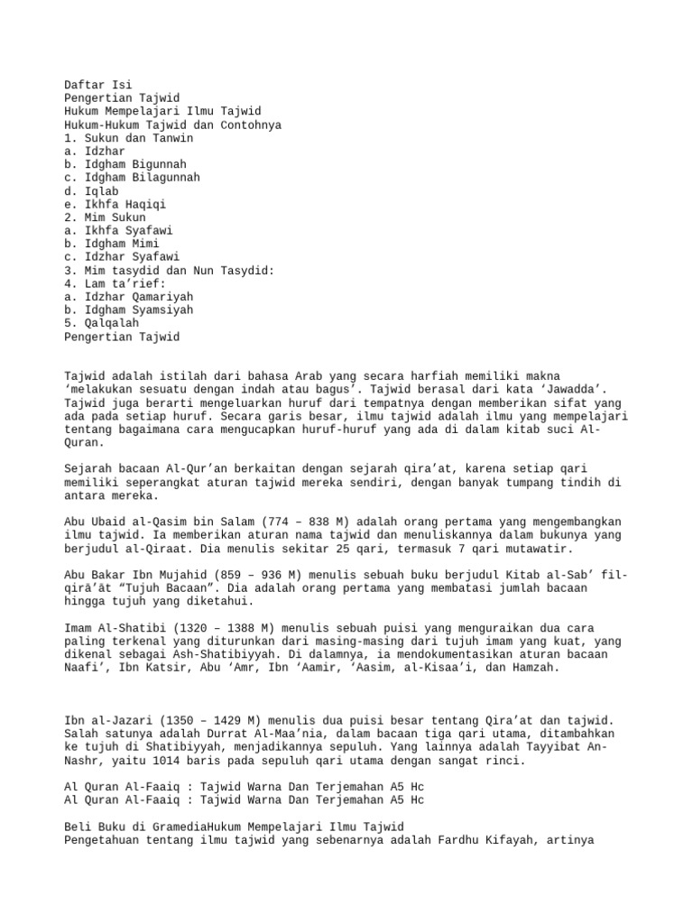 Tajwid Ar Risalah | PDF | Seni & Disiplin Bahasa | Agama & Spiritualitas