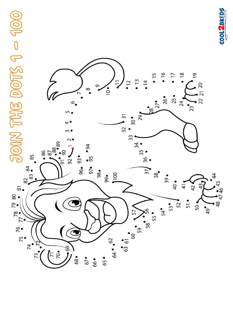 Dot To Dot Printables 1 100 | PDF
