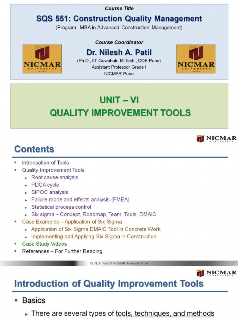 Quality Improvement Tools | PDF | Six Sigma | Systems Engineering