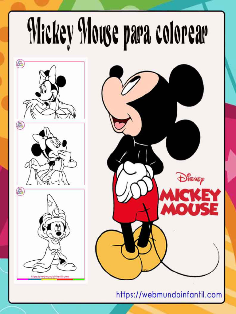 Mickey Mouse para Colorear | PDF