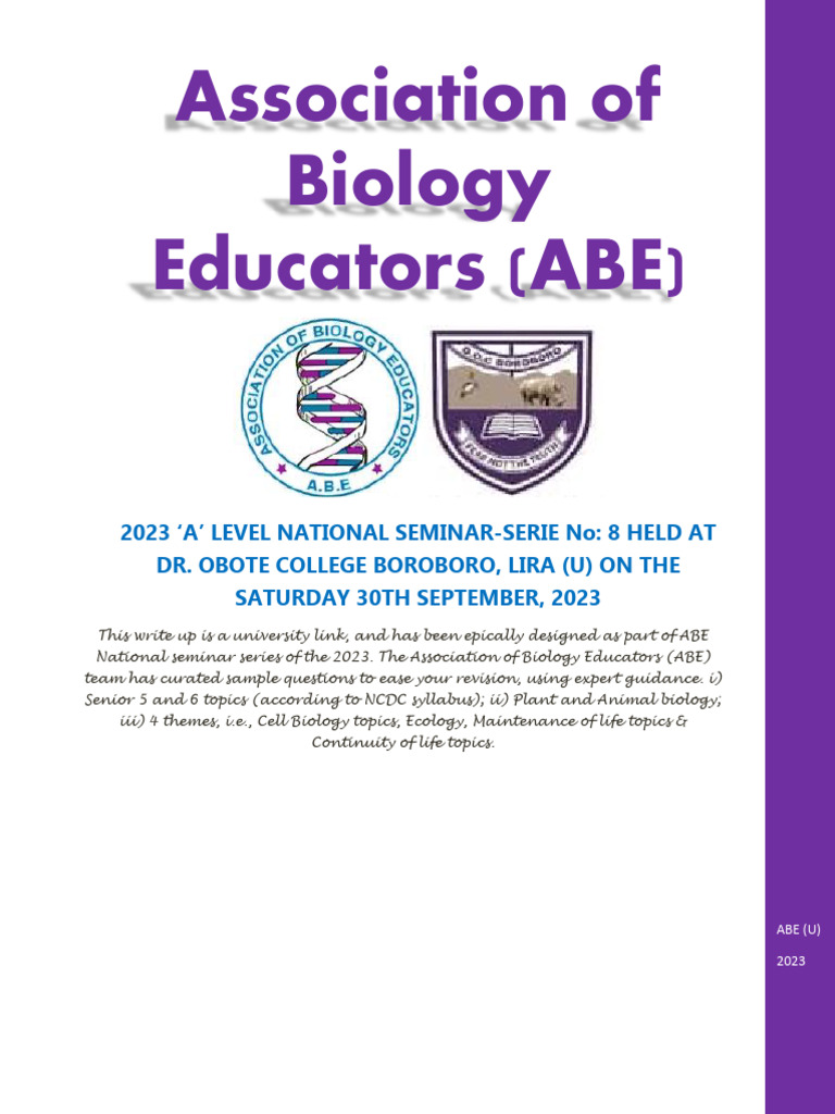 (Uace) Abe DR Obote Coll Boroboro 30th 10 2023 | PDF | Action Potential ...